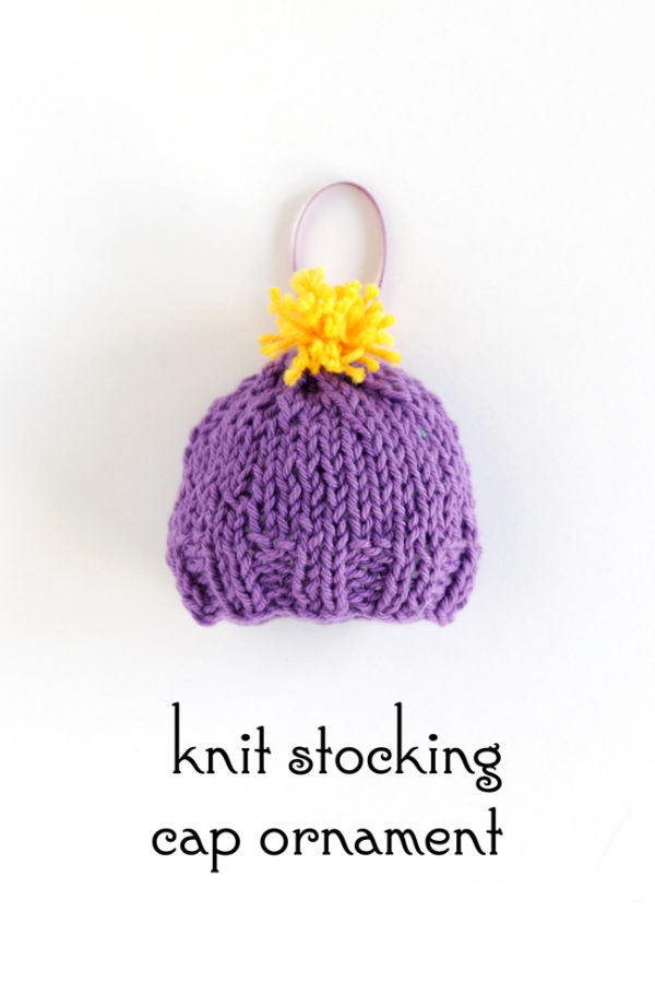 Stocking Cap Ornament – Free Knitting Pattern | Hands Occupied