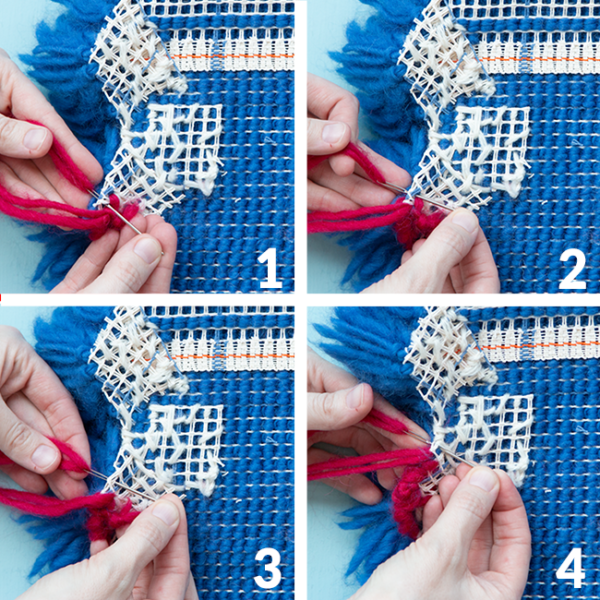 Whip Stitch Binding in Latch Hook | Hands Occupied