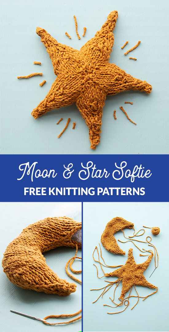 Moon & Star Softies – Free Knitting Patterns