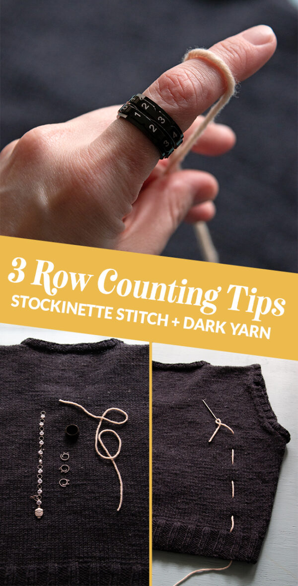 3 Tips for Counting Rows in Knitting / Spiral Hill Sweater Vest Knit ...